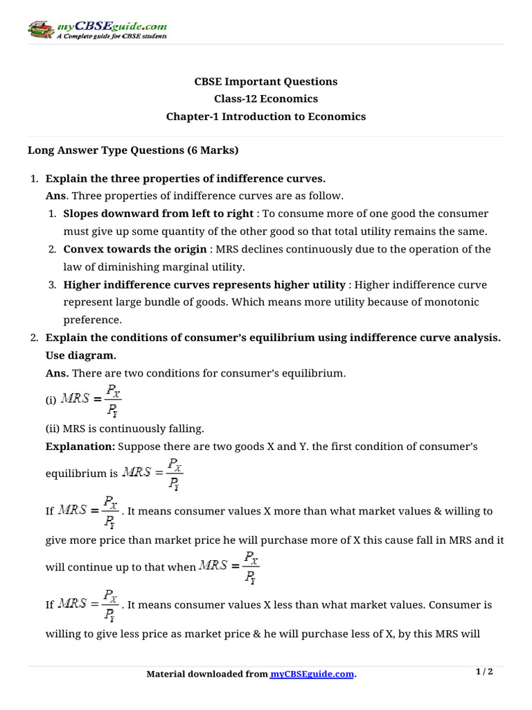 12 Economics Impq ch1 6 | PDF | Finance & Money Management | Teaching ...