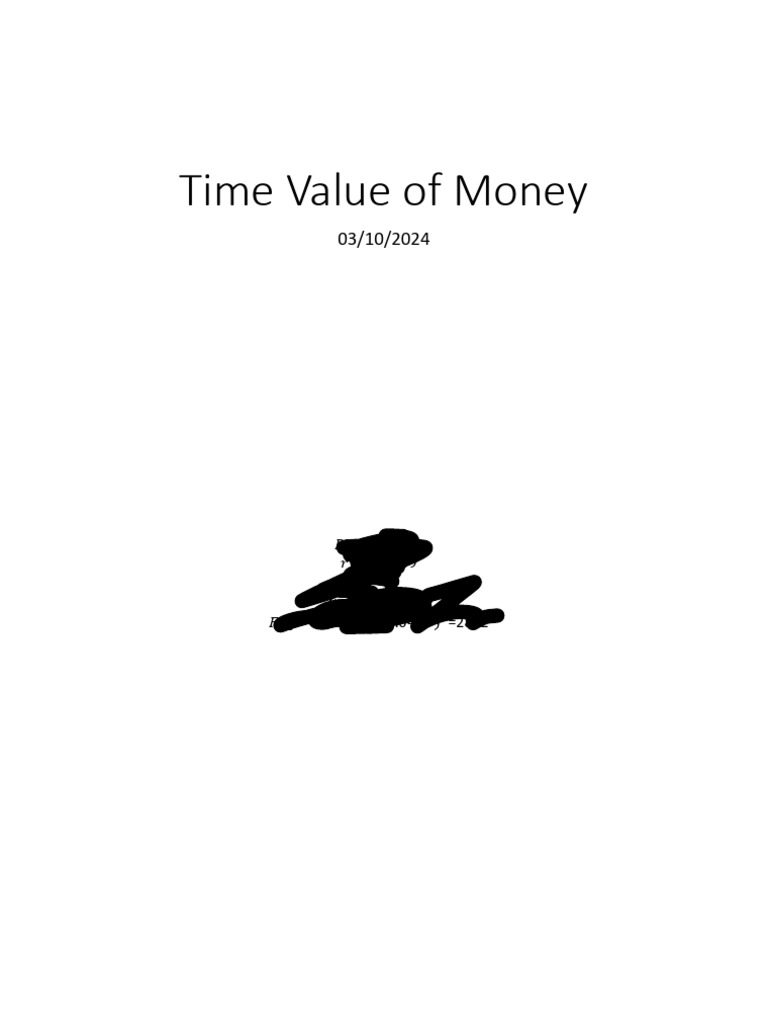 TD1 - Time Value of Money Exercise Solution - 2024 | PDF | Inflation | Prices