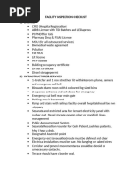 Outpatient Clinic Inspection Checklist | PDF | Patient | Medical Device