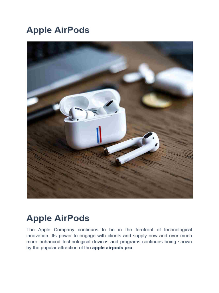 Apple AirPods | PDF | Apple Inc. | Headphones