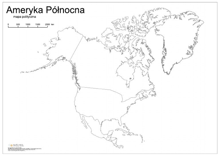 Nudzi-Misie PL Mapa Polityczna Ameryki Polnocnej A3 | PDF