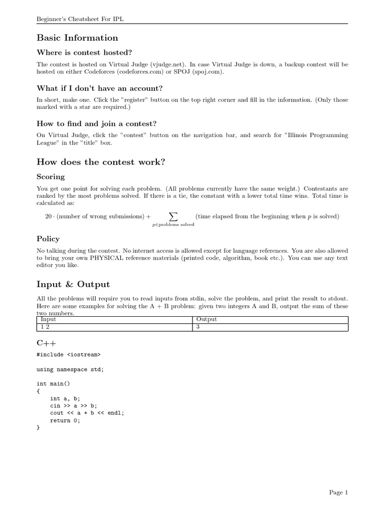 cheatsheet | PDF | Computer Engineering | Computer Programming