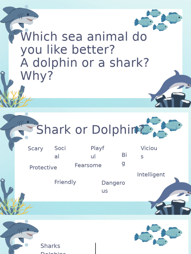 Dolphins vs. Sharks: A Comparative Study | PDF | Home & Garden