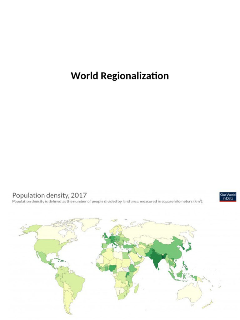 Geography in Soil Science - Lecture-World Regionalization | PDF