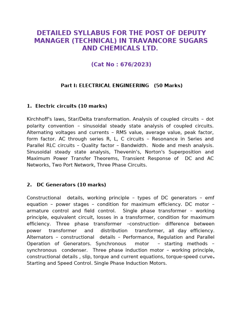 7-Deputy Manager Syllabus | PDF | Fluid Dynamics | Stress (Mechanics)