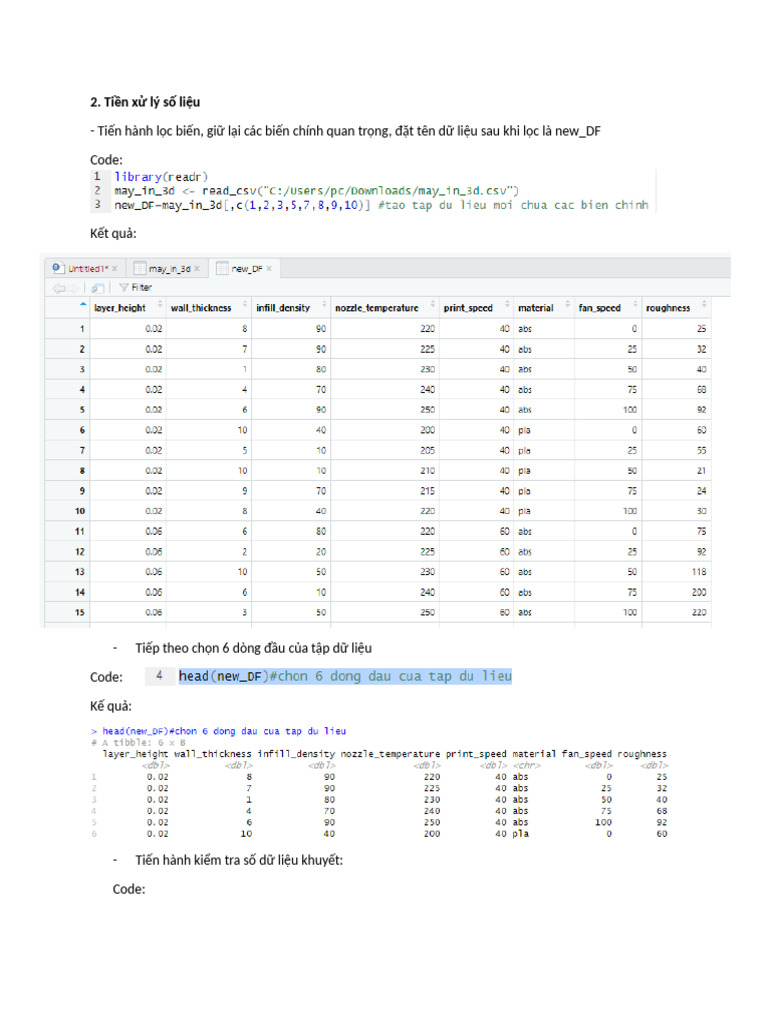 btl xstk tiền xử lý số liệu | PDF