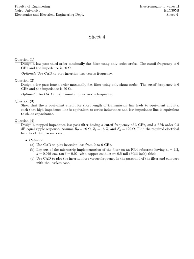 Sheet 5 | PDF | Science & Mathematics