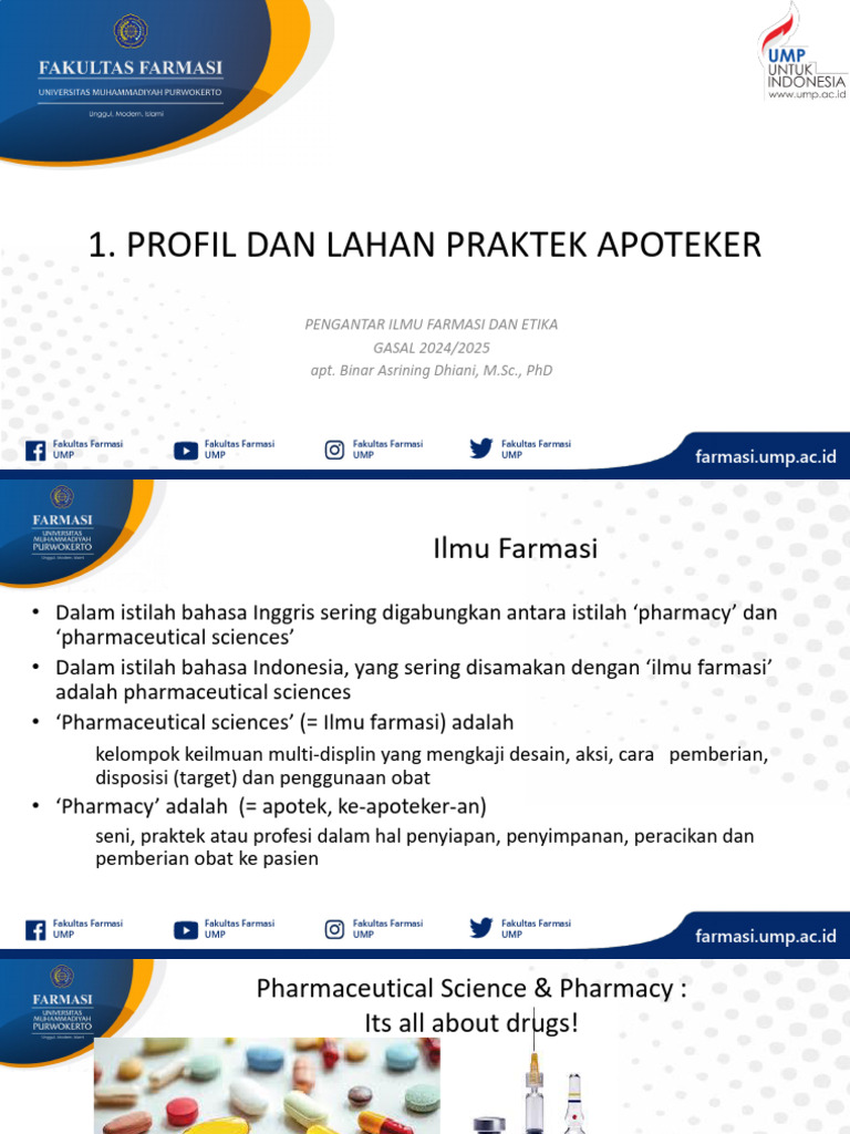 Profil Dan Lahan Praktek Apoteker 2024 - 2025 | PDF