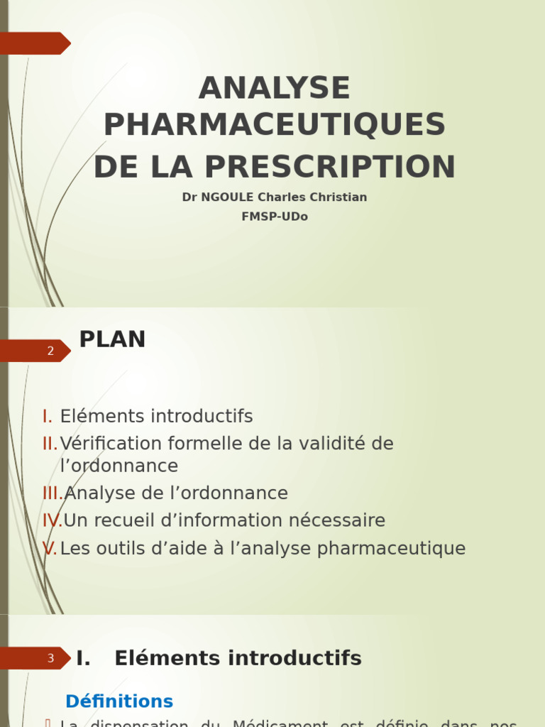 Analyse Des Prescriptions | PDF | Pharmacien | Ordonnance médicale