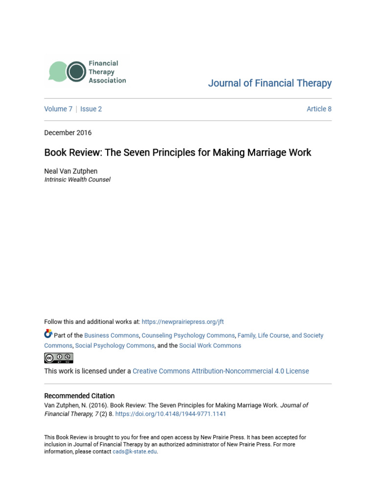 The Seven Principles For Making Marriage Work | PDF | Psychotherapy ...