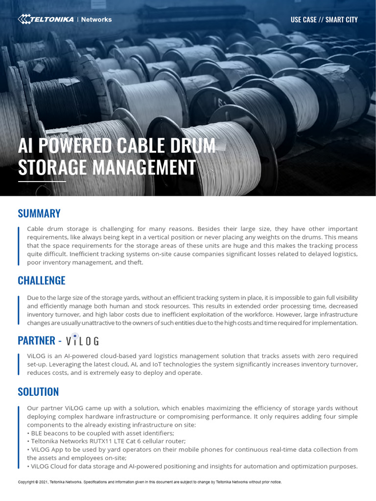 Ai Powered Cable Drum Storage Management | PDF | Cloud Computing ...