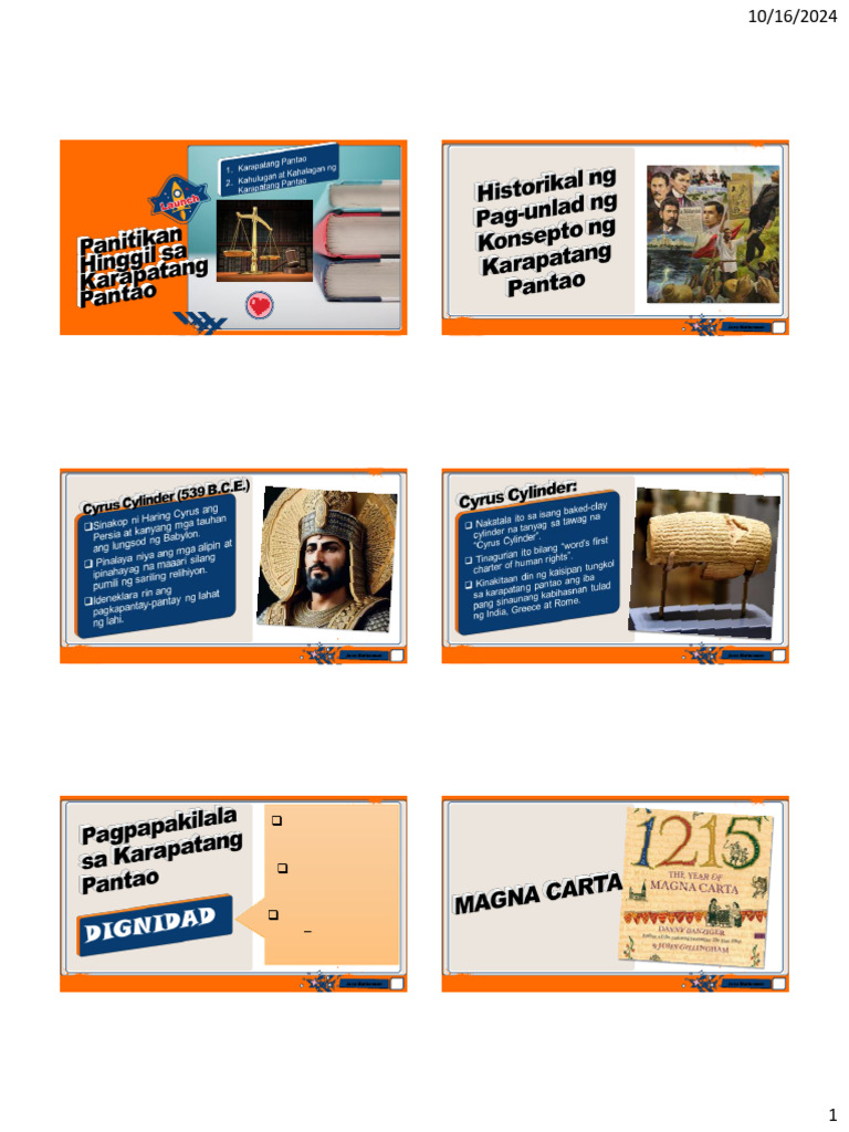 Panitikan Hinggil Sa Karapatang Pantao Final | PDF