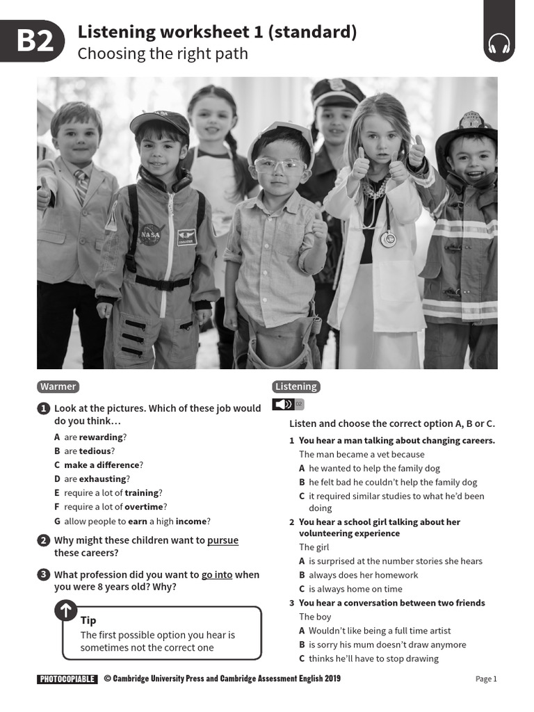 OW B2 First Listening Worksheet 1 Standard-Pages-1 | PDF