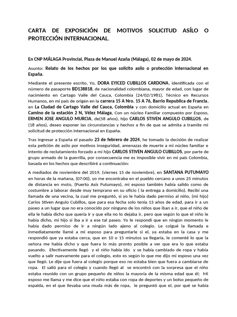 Solicitud de Asilo en España: Motivos | PDF | Ciencias sociales ...