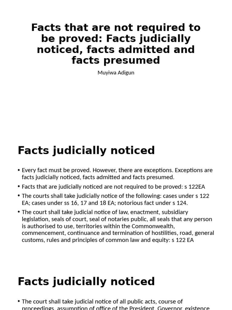 Land Law Facts | PDF | Judicial Notice | Pleading