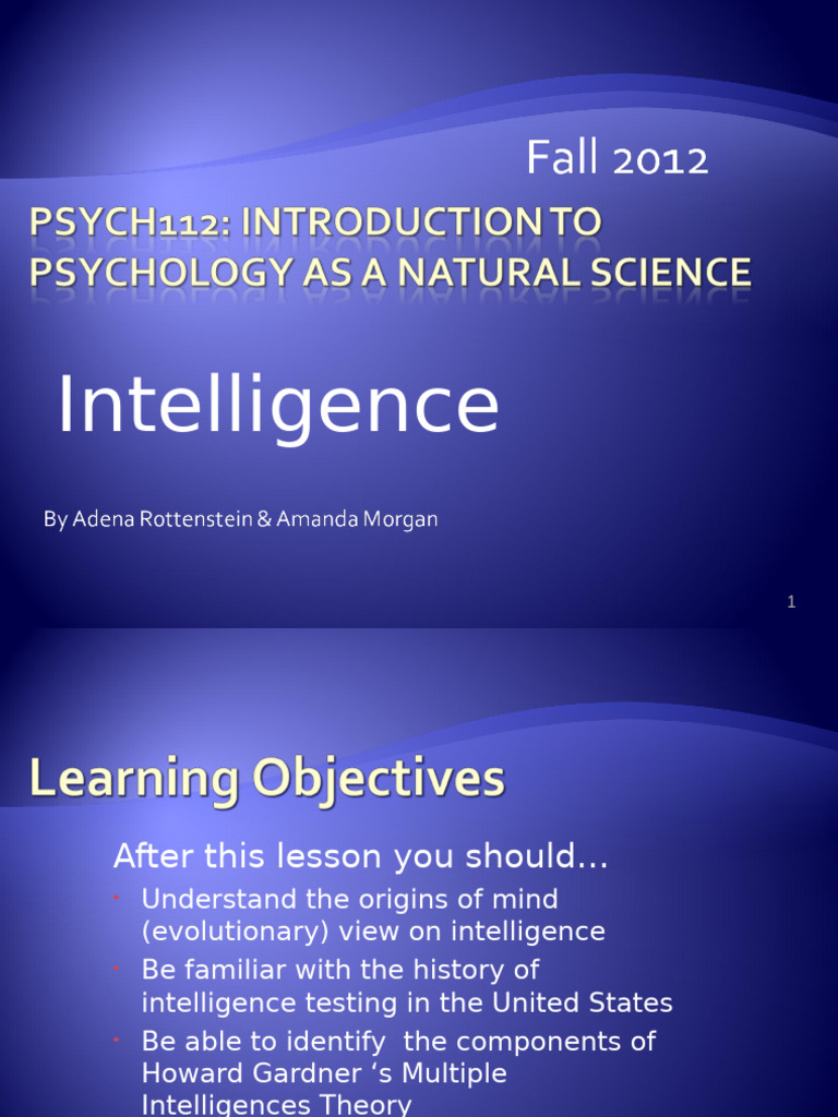 Intelligence Student Version | PDF | Intelligence Quotient | Intelligence