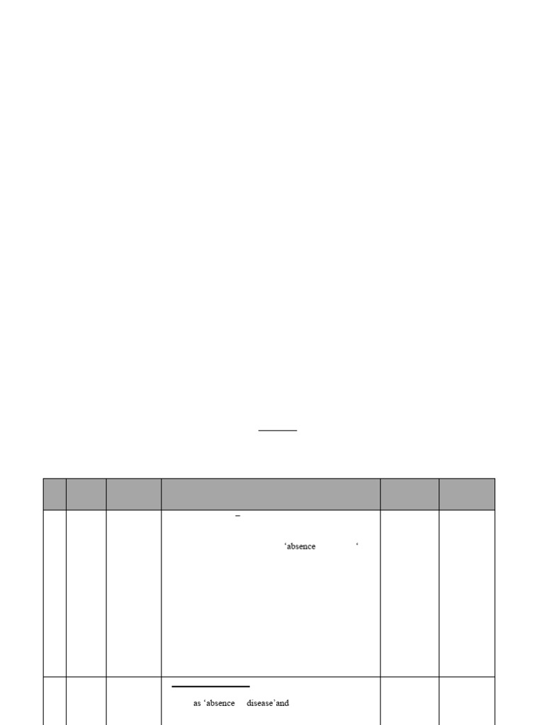 Chn Lesson Plan | PDF | Quality Of Life | Mortality Rate