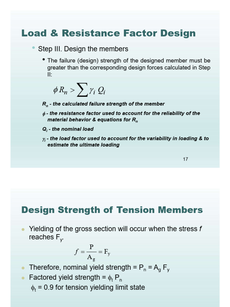 Tension Member Design Strength Guide | PDF | Strength Of Materials ...