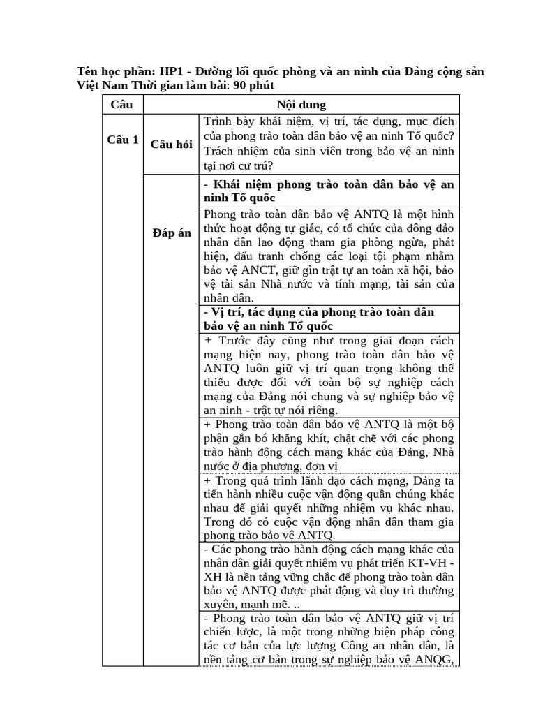 HP1. Đáp Án Bài 10 | PDF