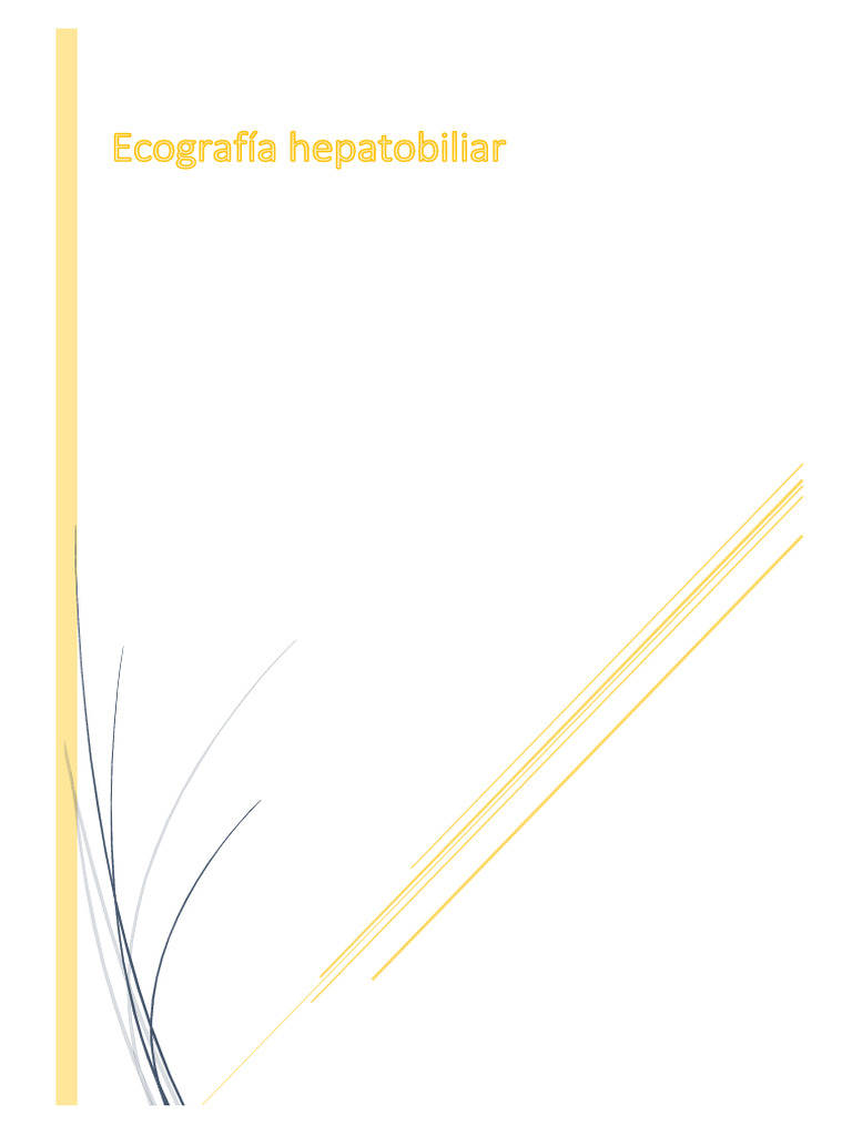 Ecografía Hepatobiliar: Técnica y Diagnóstico | PDF | Vesícula biliar ...
