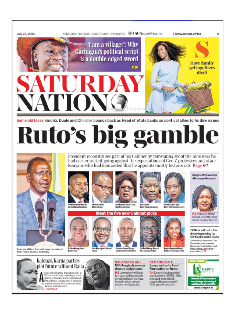 Saturday Nation July 20, 2024-1 | PDF