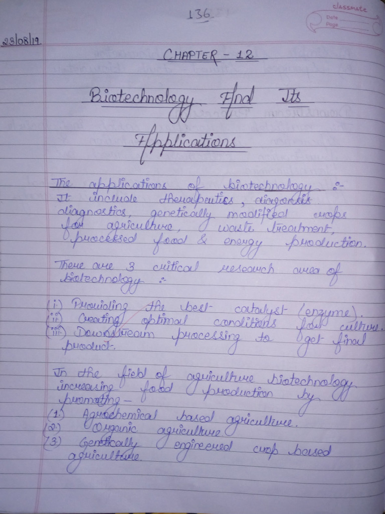 Biotechnology Applications in Class 12 | PDF | Biology | Life Sciences