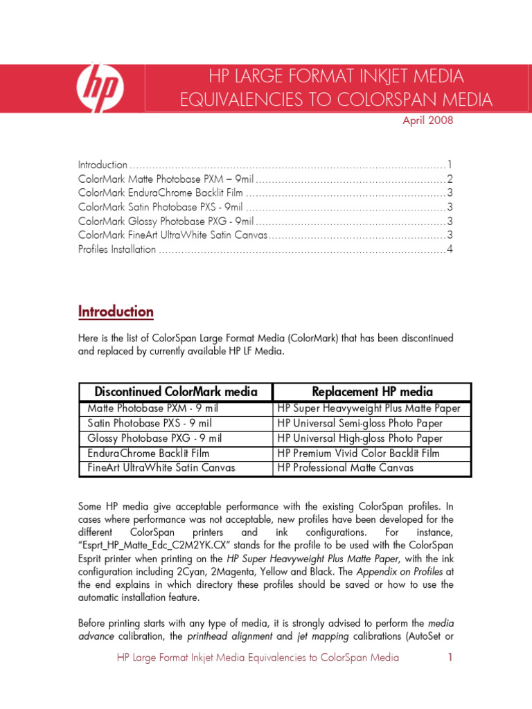 TN2681A HP Media For ColorSpan Printers | PDF | Printer (Computing ...