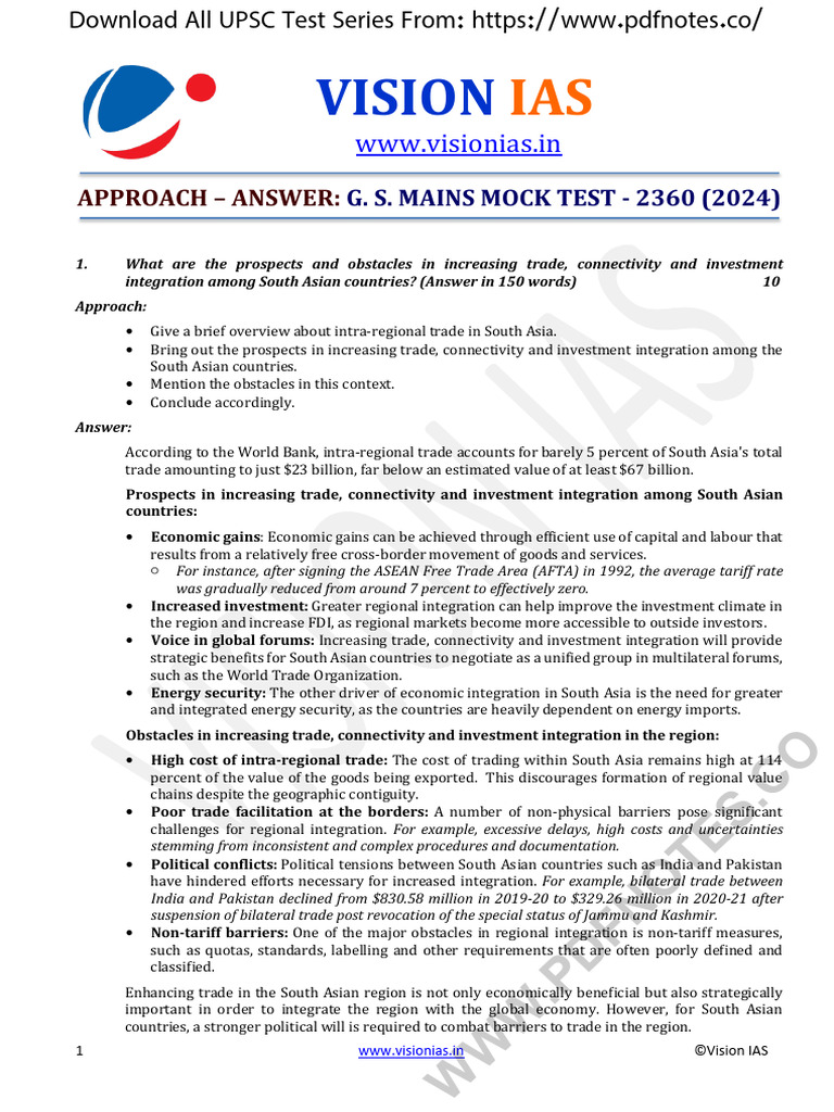 Vision Mains Test-20 Sol | PDF | Greek Government Debt Crisis | United ...