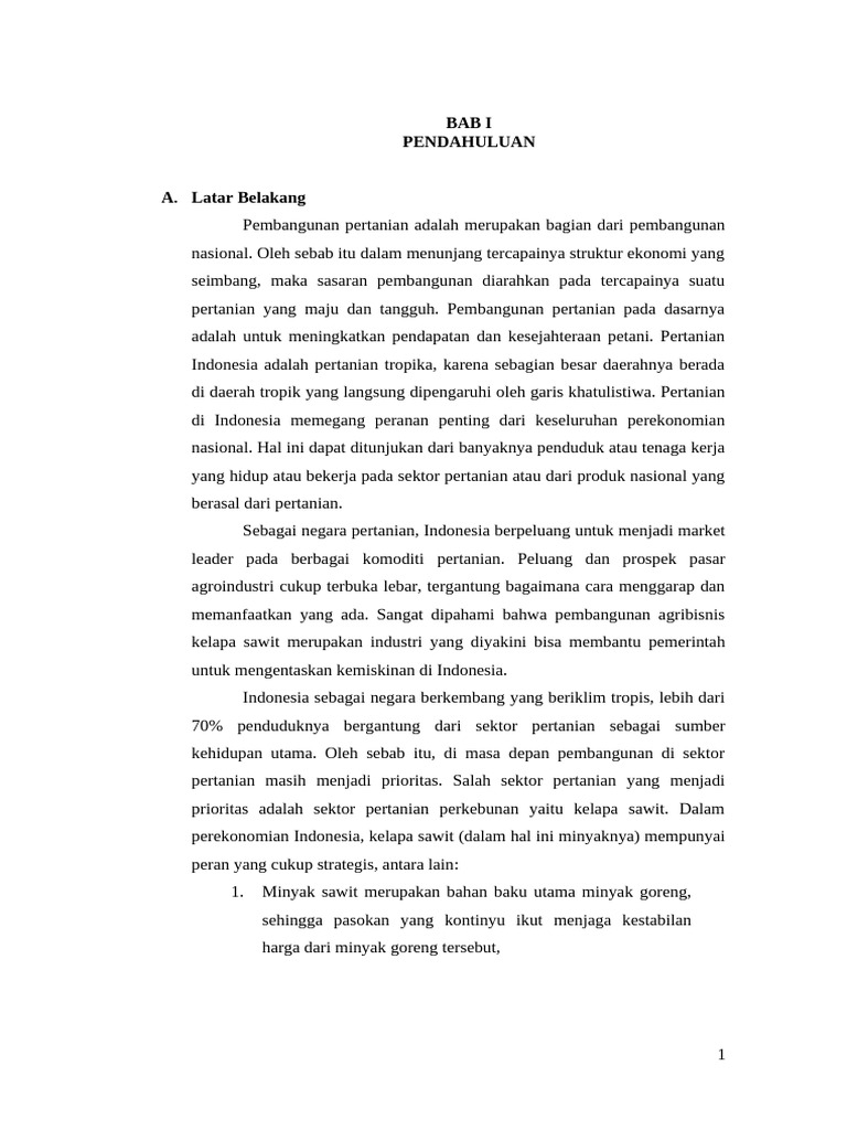 Proposal Sawit Fix Bab1 3 | PDF