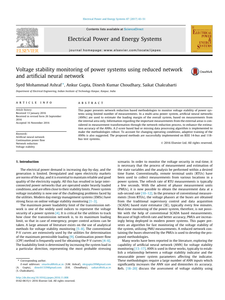 Voltage Stability Monitoring 2017 | PDF | Outlier