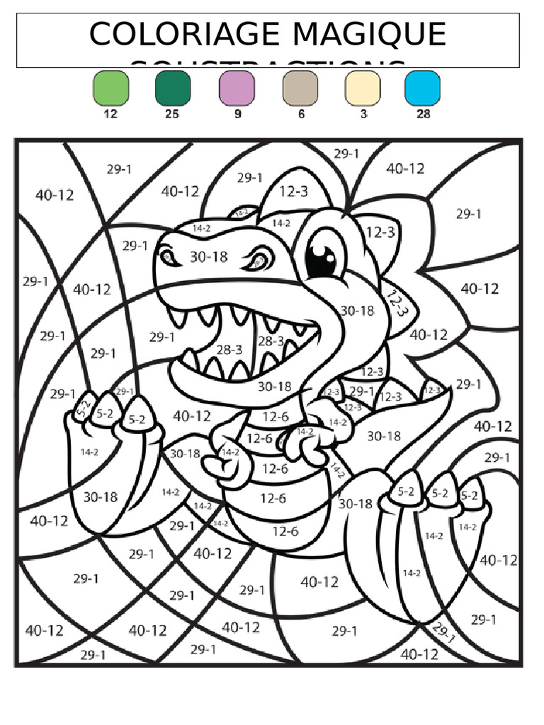 Coloriages Magique Maths | PDF