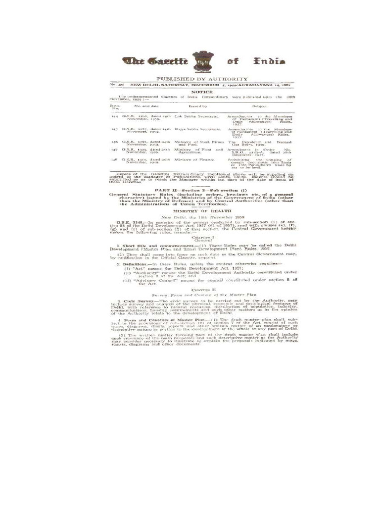 Delhi Development (Master Plan and Zonal Development Plan) Rules, 1959 ...