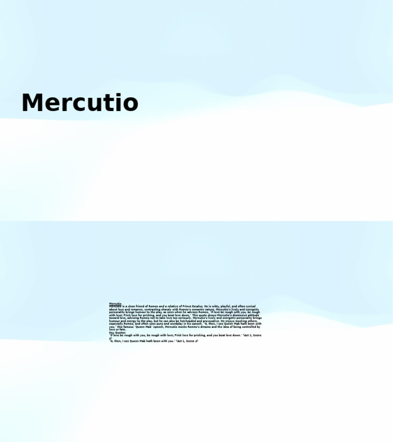 Mercutio | PDF