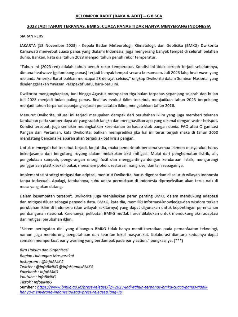 BMKG Artikel RADIT | PDF