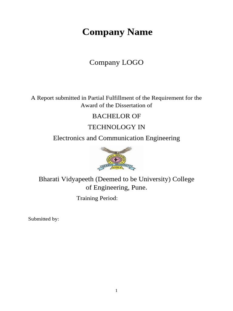 BTech ECE Inplant Training Report | PDF | Technology & Engineering