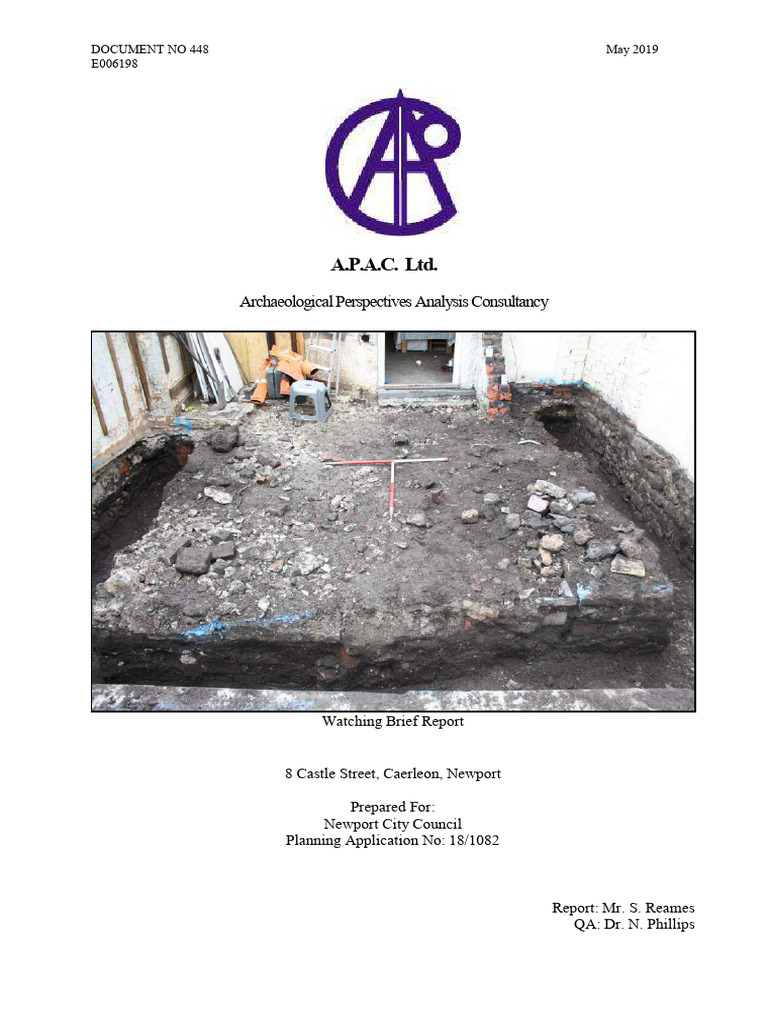 Archaeological Report: 8 Castle Street, Caerleon | PDF | Pottery