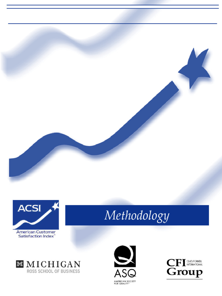ACSI Methodology | PDF | Customer Satisfaction | Market (Economics)