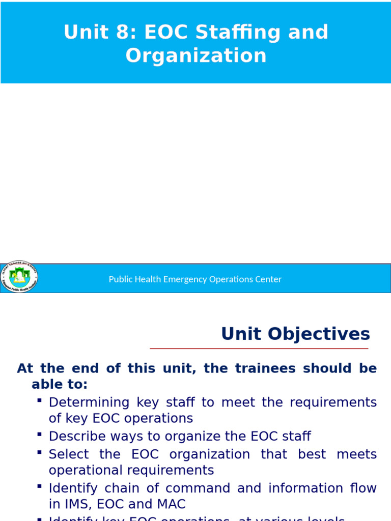 EOC Staffing and Organization Guide | PDF | Situation Awareness ...