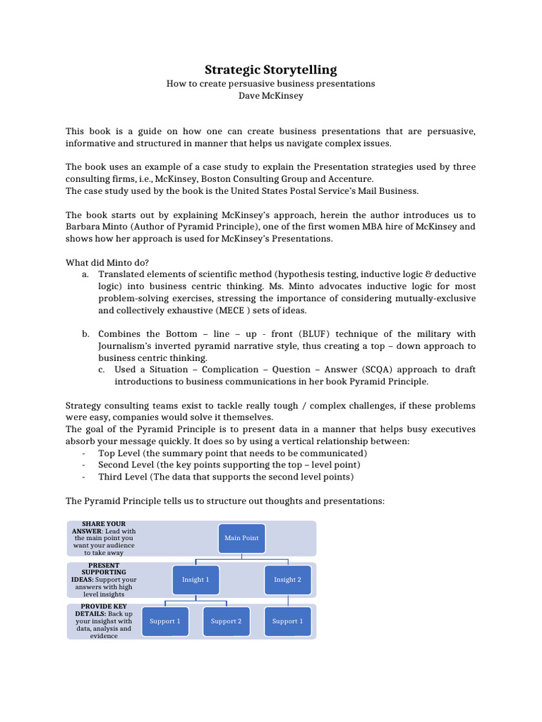 Strategic Storytelling - Summary | PDF | Hypothesis | Data