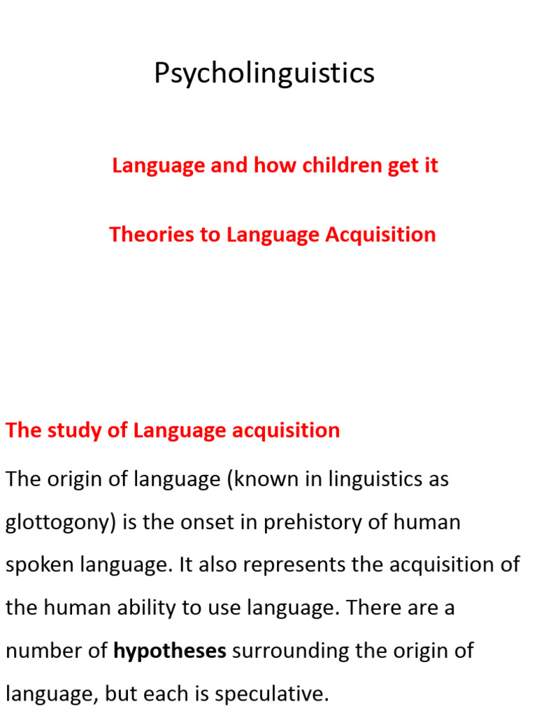 psycho 2 | PDF | Language Acquisition | Linguistics psycho 2 | PDF | Language Acquisition | Linguistics