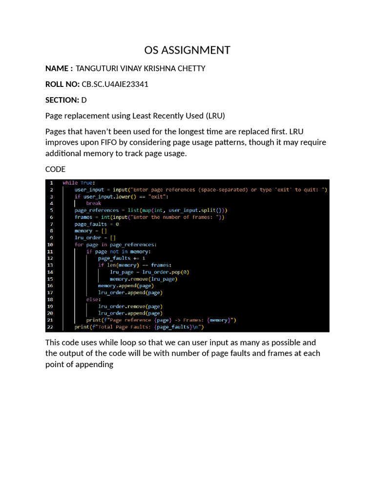 Os Assignment2 | PDF