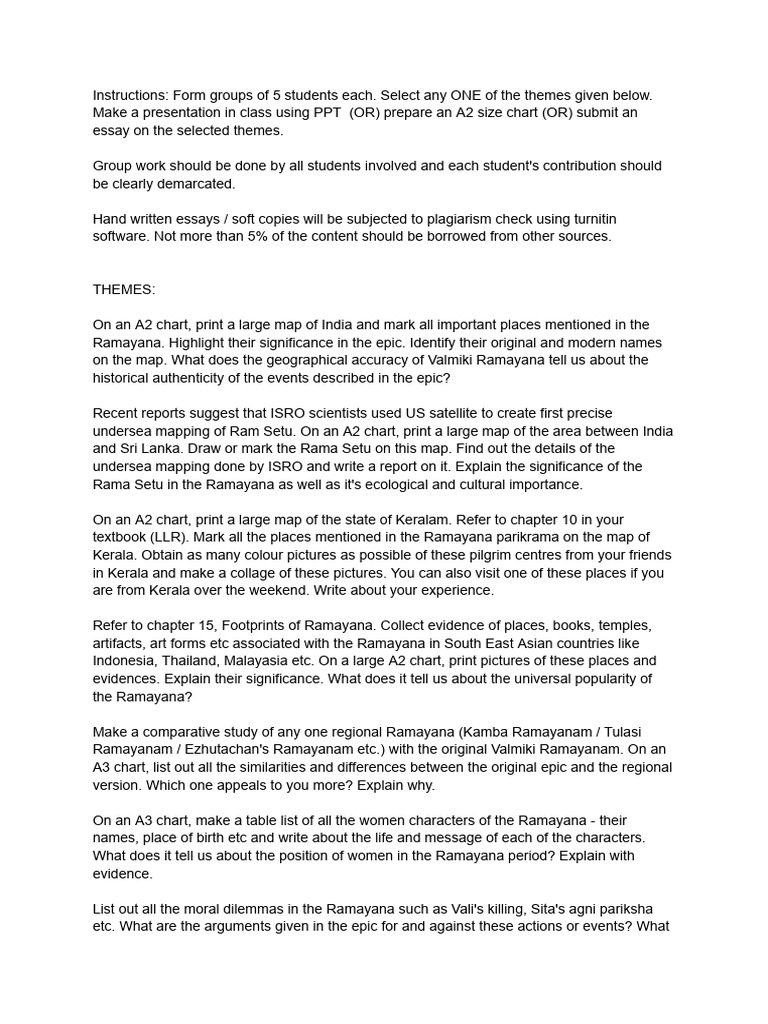 LLR Project | PDF | Ramayana | Hindu Mythology