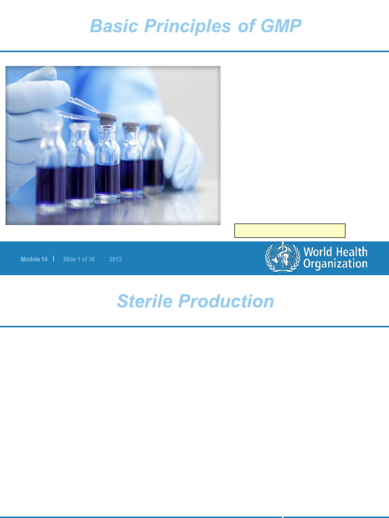 GMP For Sterile Pharmaceutical Products | PDF | Sterilization ...