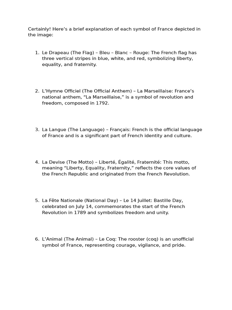 Key Notes for Lesson 1 | PDF | La Marseillaise | France
