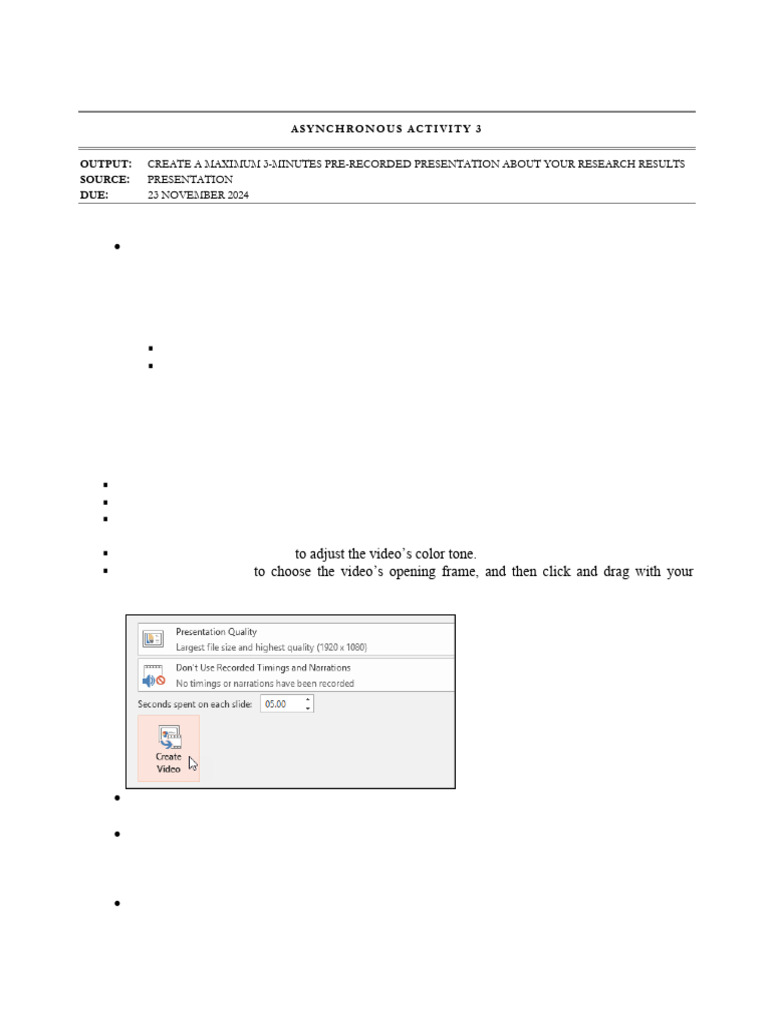 Guidelines For Presentation Recording | PDF