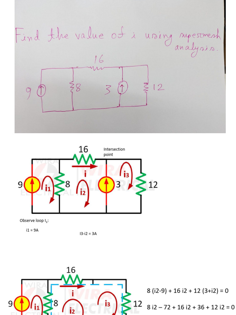 Supermesh Analysis | PDF | Teaching Methods & Materials | Science & Mathematics