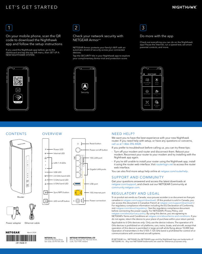 Nighthawk WiFi 7 Router RS600, 18Gbps RS600 - QSG - EN User Guide | PDF ...