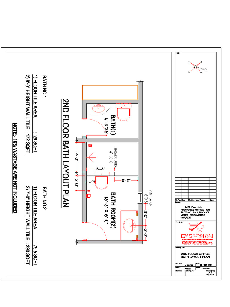 2nd Floor Bath Layout Plan-Model | PDF
