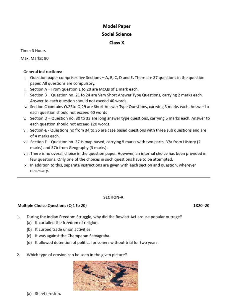 10_Model QP.docx | PDF | Mahatma Gandhi