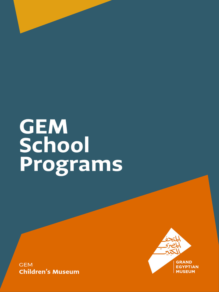 GEM School Programs 2024final | PDF | Egyptian Hieroglyphs | Archaeology